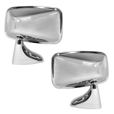 Pair Classic Polished Stainless Steel Car Door Mirrors for FORD ESCORT ...
