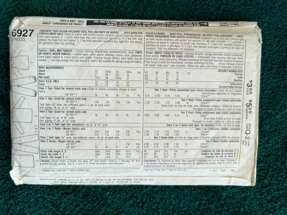 6927 Simplicity Pattern ~ Size 16-20 ~ ~ ~ ~ ~ Listing MP 25 | eBay