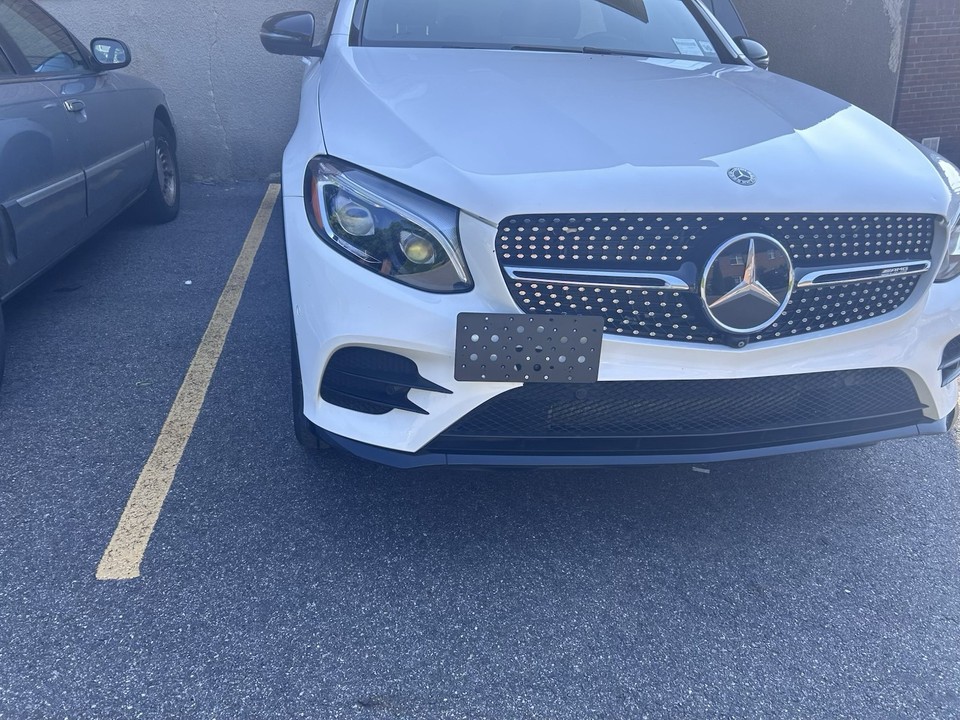 Bumper Tow Hook License Plate Mount Bracket for Mercedes GLC-Class 2016 ...