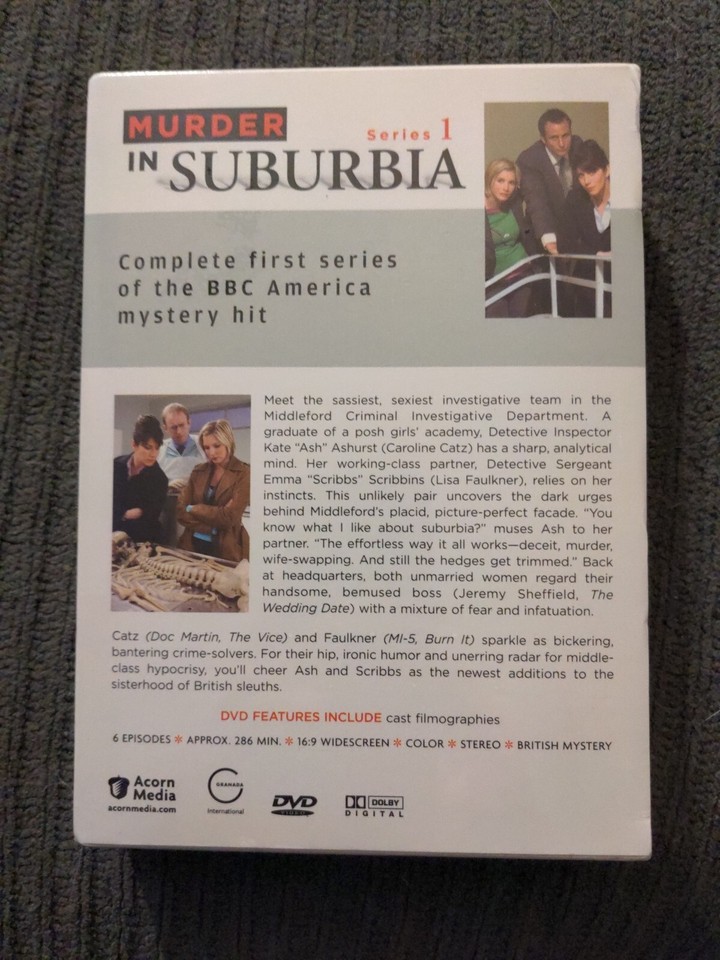 Murder in Suburbia - Series 1 DVD BBC Acorn Media TV Mystery Show - NEW ...
