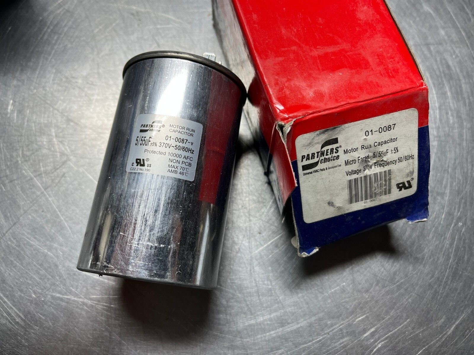 01-0087 Partners Choice Nordyne 5+55 uF 370v Capacitor 010087 Fits ...