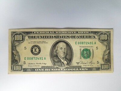 1981 A $100 One Hundred Dollar Bill Federal Reserve Note SERIAL ...