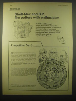1965 Shell-Mex BP Oil Ad - Ceramics Shell-Mex and B.P. fire potters | eBay