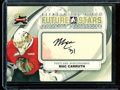 2011-12 ITG Between the Pipes Goaliegraph Autograph A-MC Mac Carruth | eBay