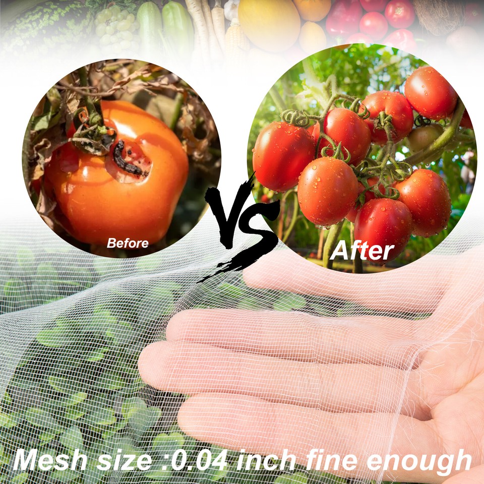 INSECT NETTING NET PE Mesh Anti Butterfly Fly Screen Beetle Bug Spider ...