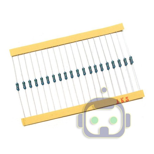 100PCS 1/4W 0.25Watt Metal Film Resistor ±1% (1Ω to 9.1MΩ Ohm ...