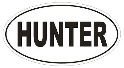 HUNTER Oval Bumper Sticker or Helmet Sticker D1806 Euro Oval | eBay