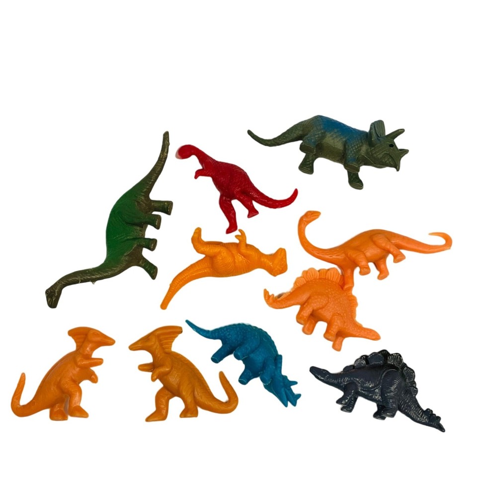Assorted Dinosaur Toys Set Of 10 - Plastic Mini Figures - Educational ...