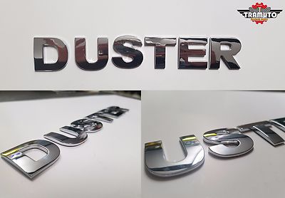 SCRITTA DUSTER CON BIADESIVO - CROMATA - PER ANTERIORE O POSTERIORE X ...