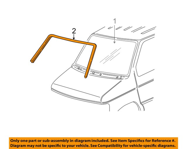 Ford OEM Windshield Molding 5C2Z1503144AA Image 2 for sale online | eBay
