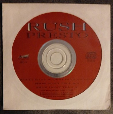 RUSH - Show Don't Tell - PRO-4 Anthem Canada - 1989 2 Track Promo CD ...