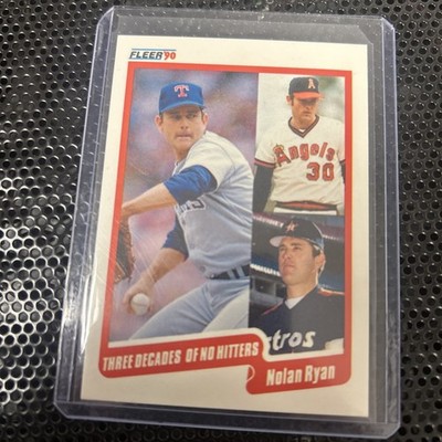 Nolan Ryan 1990 Fleer Update #U-131 Three Decades of No-Hitters ...