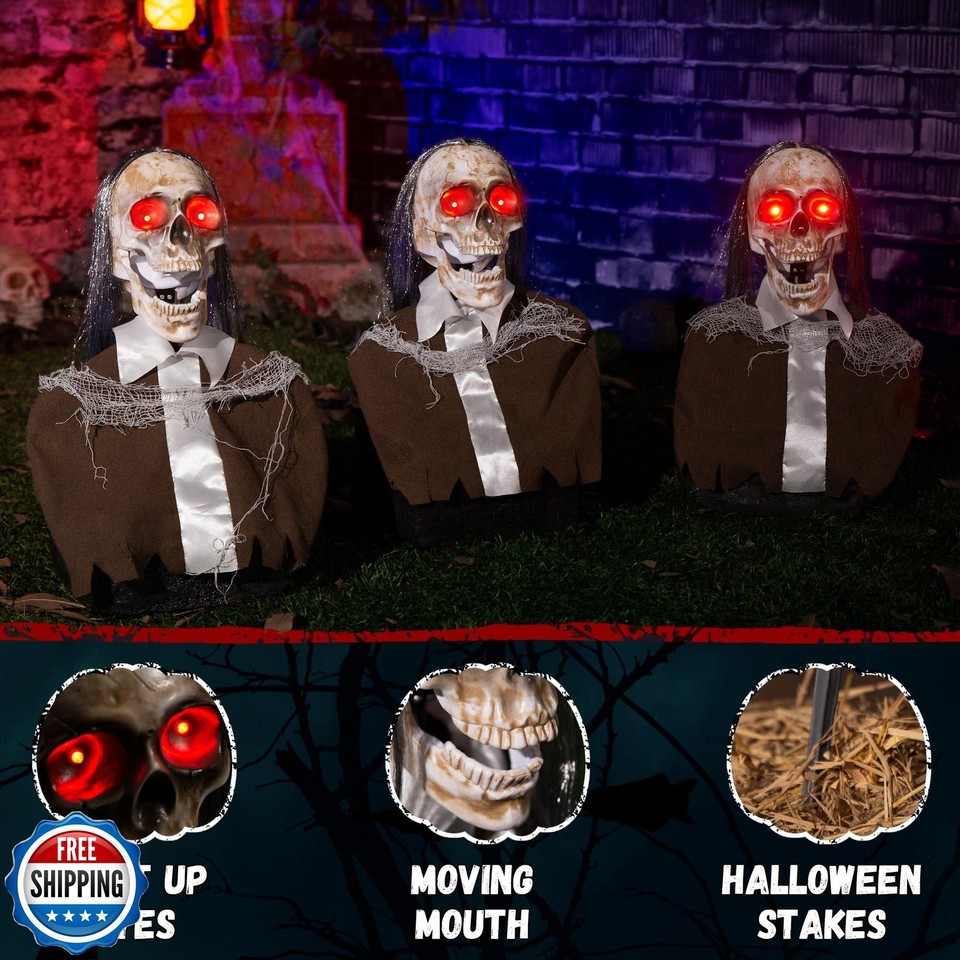 Halloween Animatronics Zombie Pathway Markers Decorations, Hanging ...