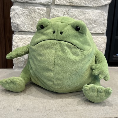 Jellycat London LARGE Ricky Rain Frog NWT Hard To Find Green Grumpy NEW ...