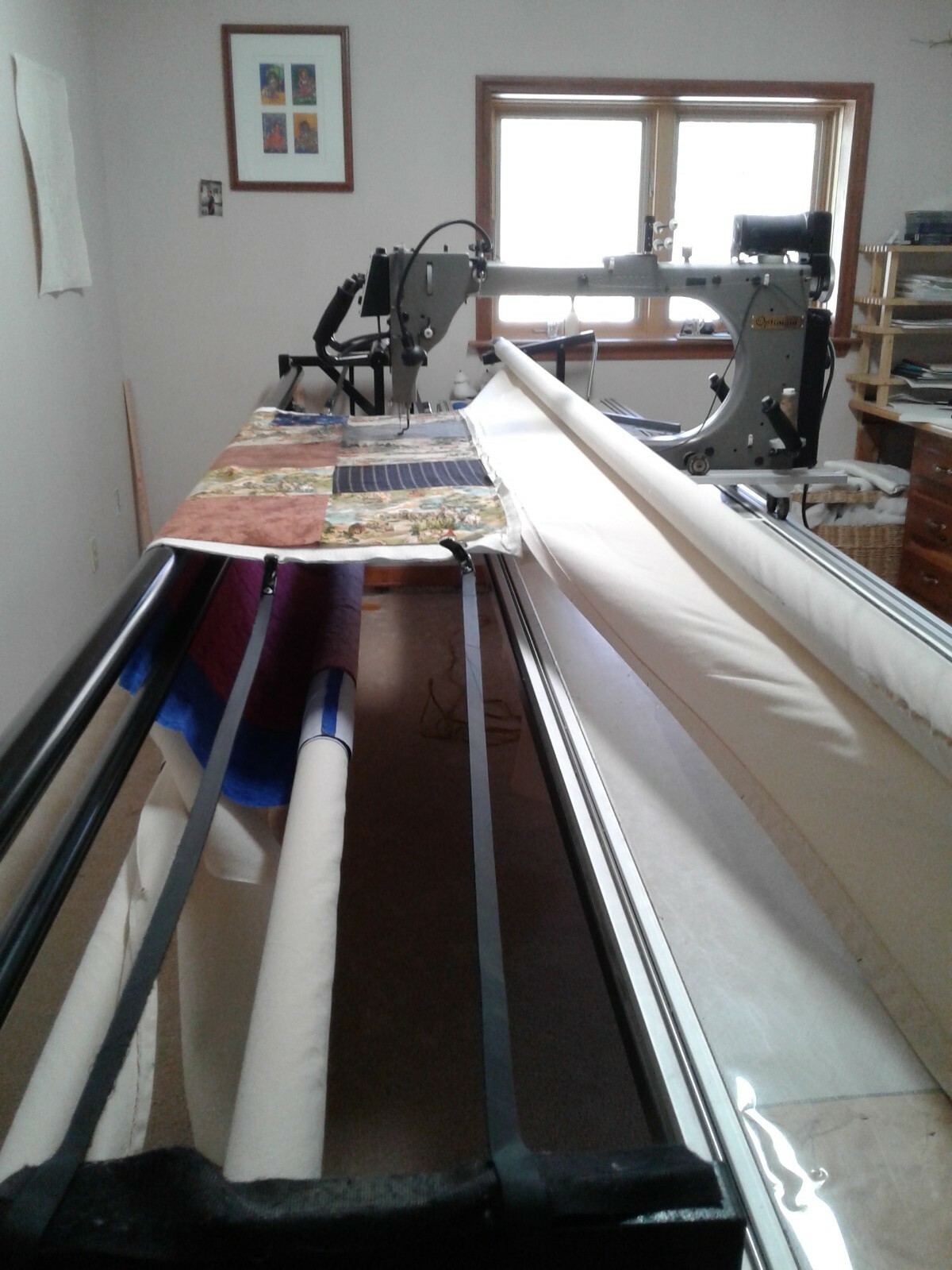 gammill longgarm quilting machine on 14 foot table and entire quilting ...