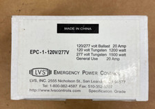 LVS Controls Epc-a-1 Emergency Lighting Power Transfer Control Unit 120 ...