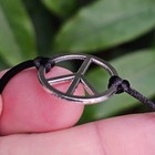 CND Peace Sign Necklace Pendant Extinction Rebellion Choker Cord Boho ...