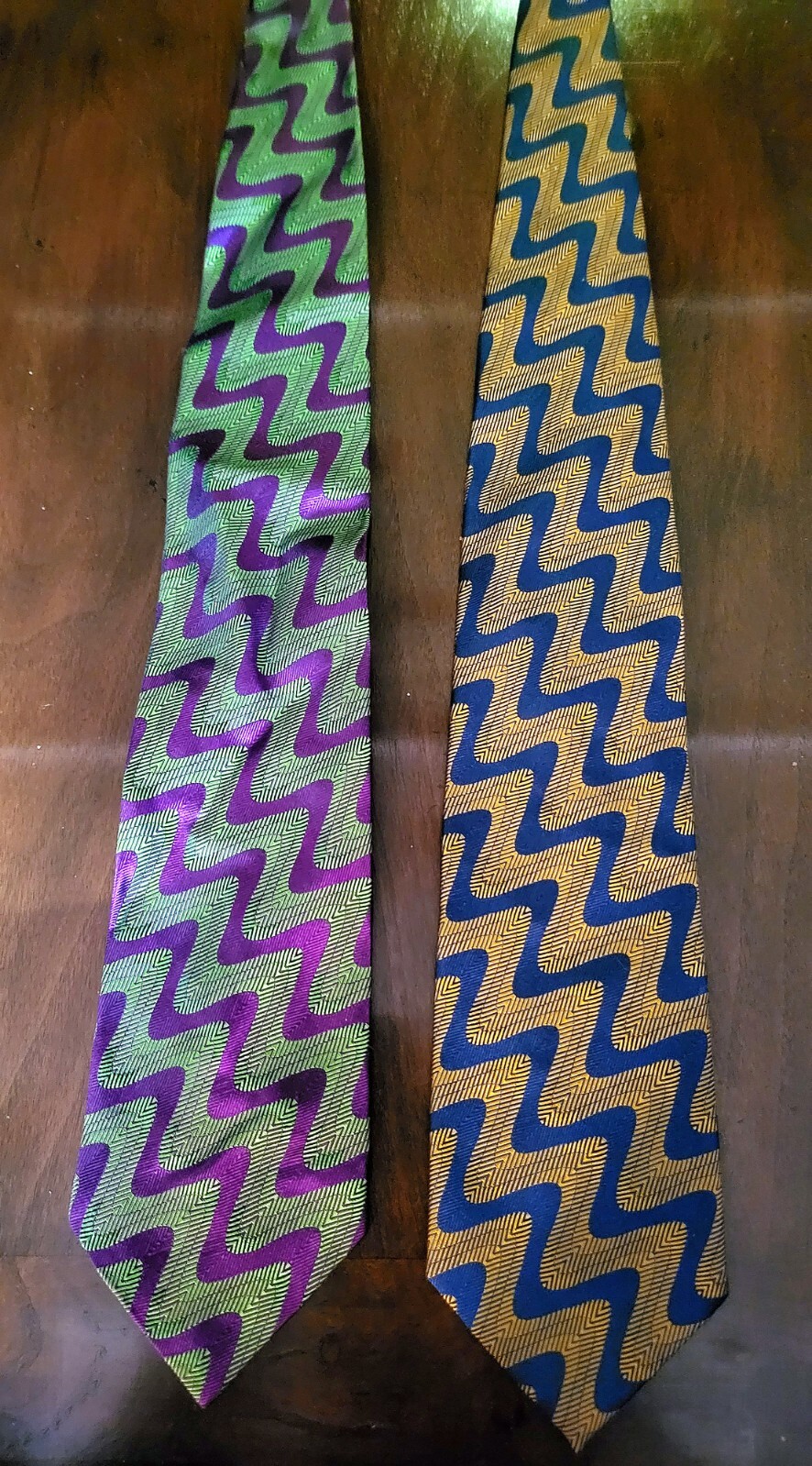 Pair Of Daniel Craig Made In Italy 90's Vintage Ties - Gem