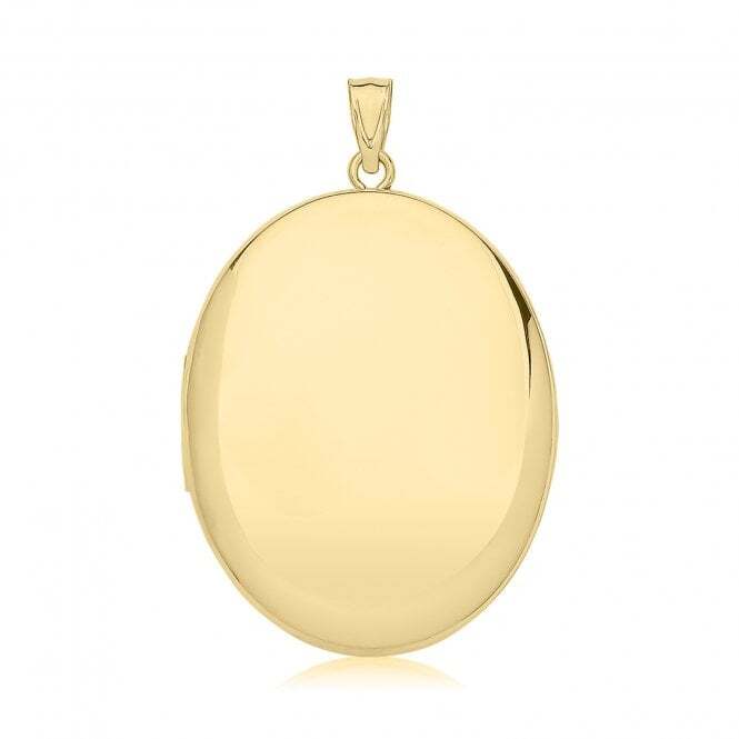 9ct Yellow Gold Plain Oval Locket PN1320 | eBay