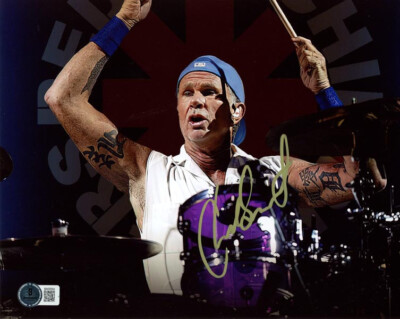 CHAD SMITH SIGNED 8x10 PHOTO DRUMMER RED HOT CHILI PEPPERS RARE BECKETT ...