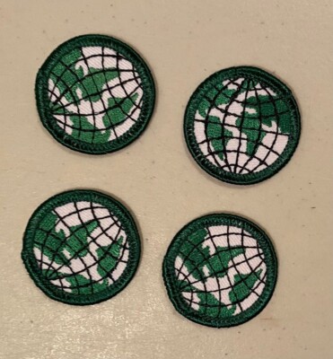 Retired Junior Girl Scout World Globe Global Patch BADGE Round Sew On ...