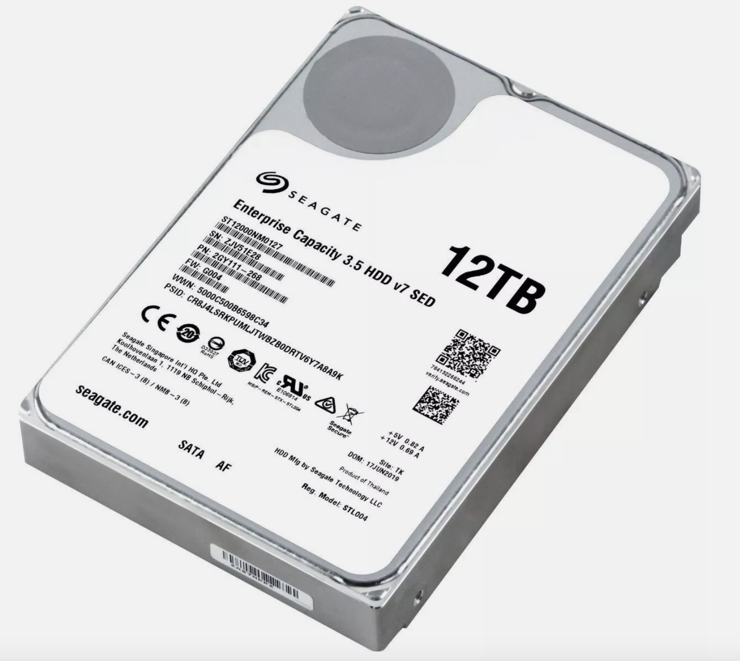 Seagate EXOS HDD v7 ST12000NM0127 12TB 7200U/Min SATA 3.5 " Inch | eBay