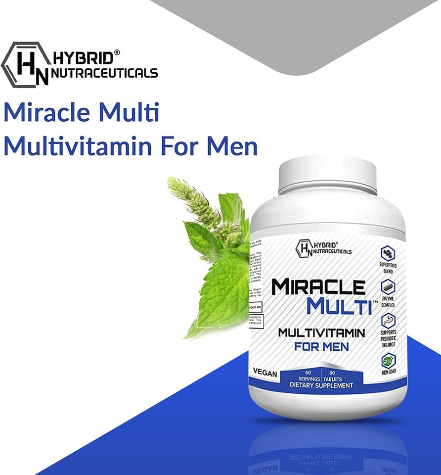 Multivitamin Mineral for Men, Best High Potency Mens Vitamin, Non-GMO ...