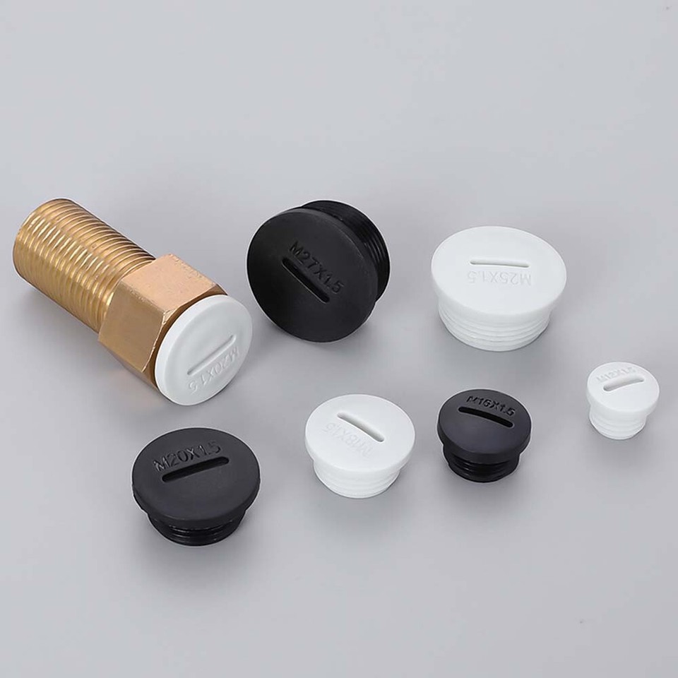 Nylon Plastic Blanking Plugs End Caps & Nut M12/M16/M18/M20/M24-M32 ...