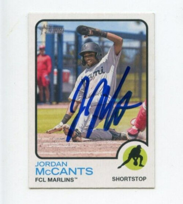 JORDAN MCCANTS SIGNED 2022 TOPPS HERITAGE MINOR LEAGUE BASEBALL CARD ...