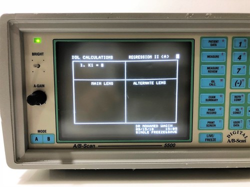 SONOMED A/B-Scan 5500 Ophthalmic Ultrasound Machine with Foot Pedal, w ...