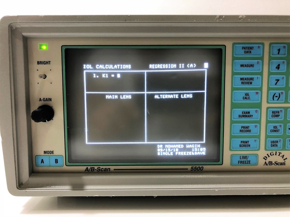 SONOMED A/B-Scan 5500 Ophthalmic Ultrasound Machine with Foot Pedal, w ...