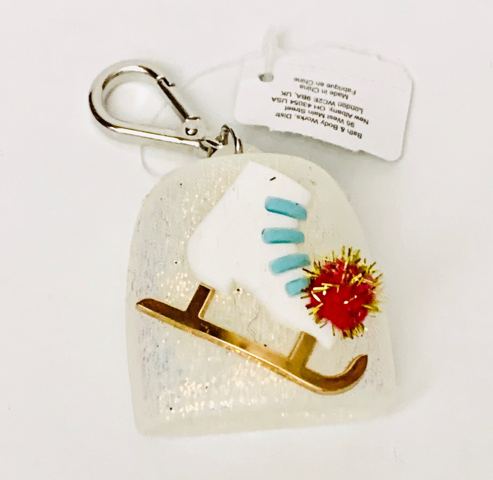 1 Bath & Body Works ICE SKATES Pom Pocketbac Case Sanitier Holder ...