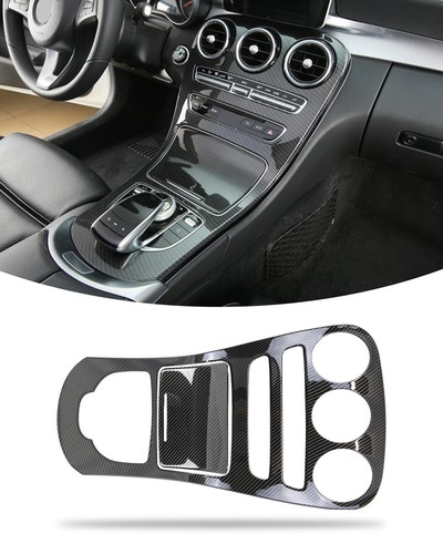 Black Center Console Panel Cover Trim For Benz C-Class W205 GLC X253 ...