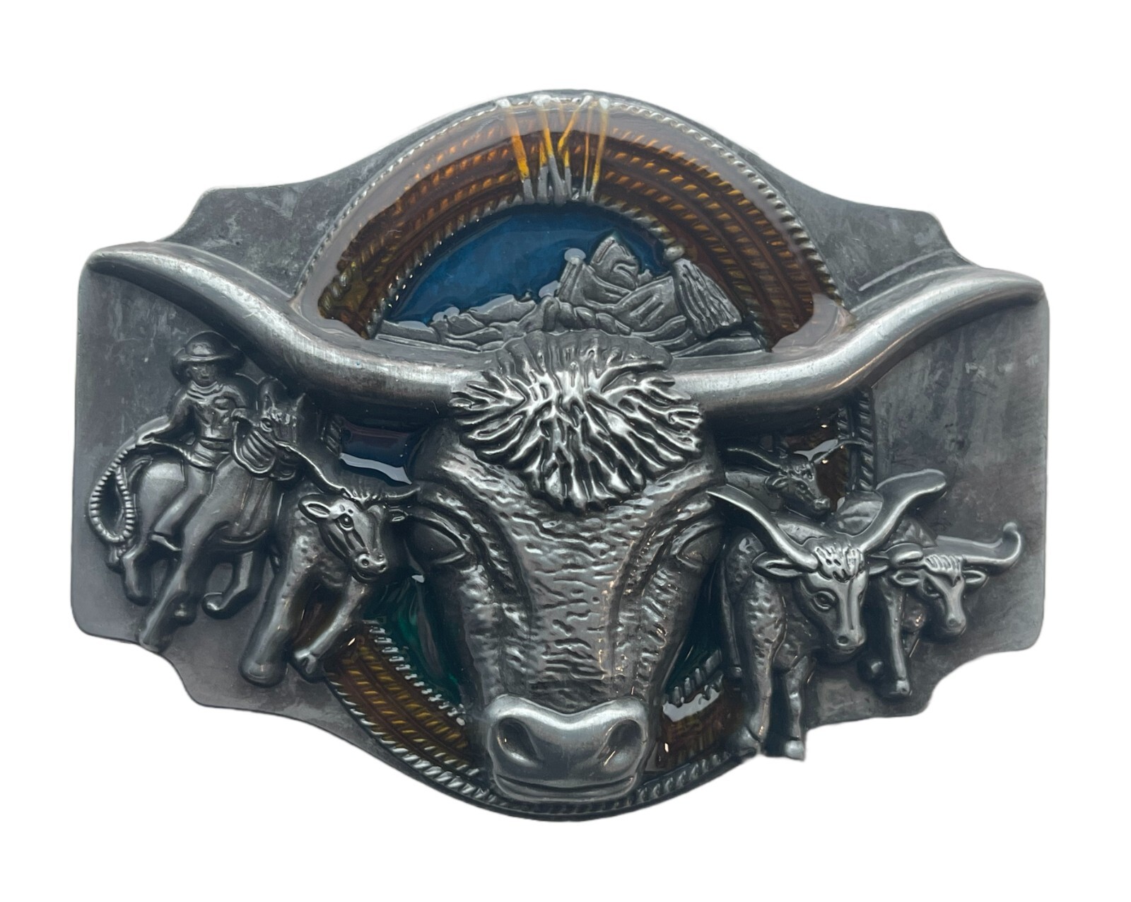 Rodeo Belt Buckle for Men American Cowboy Bull Buffalo Western Belt ...