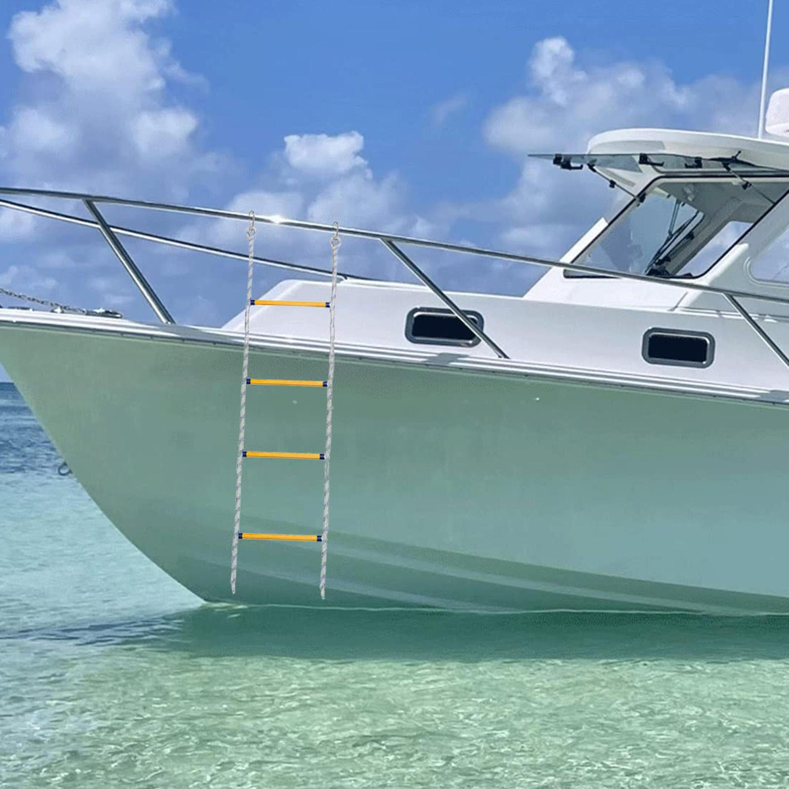 Boat Rope Ladder Portable Assist Boarding, Inflatable Boat, Kayak ,4 ...