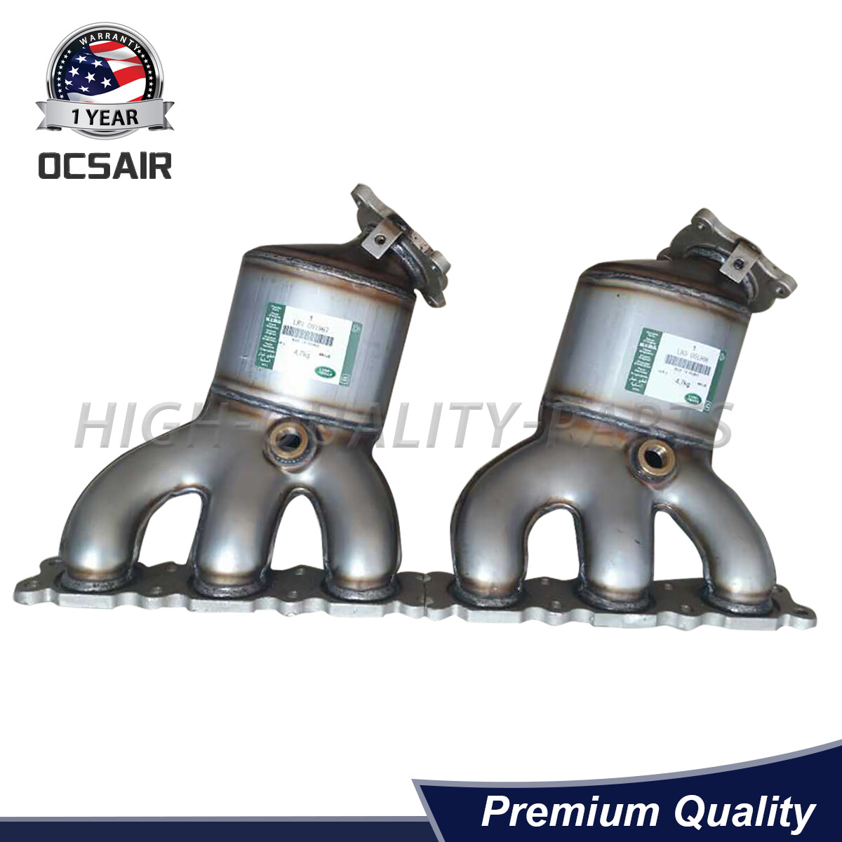 Pair Front Catalytic Converters for Land Rover LR2 3.2L 2008-2012 ...