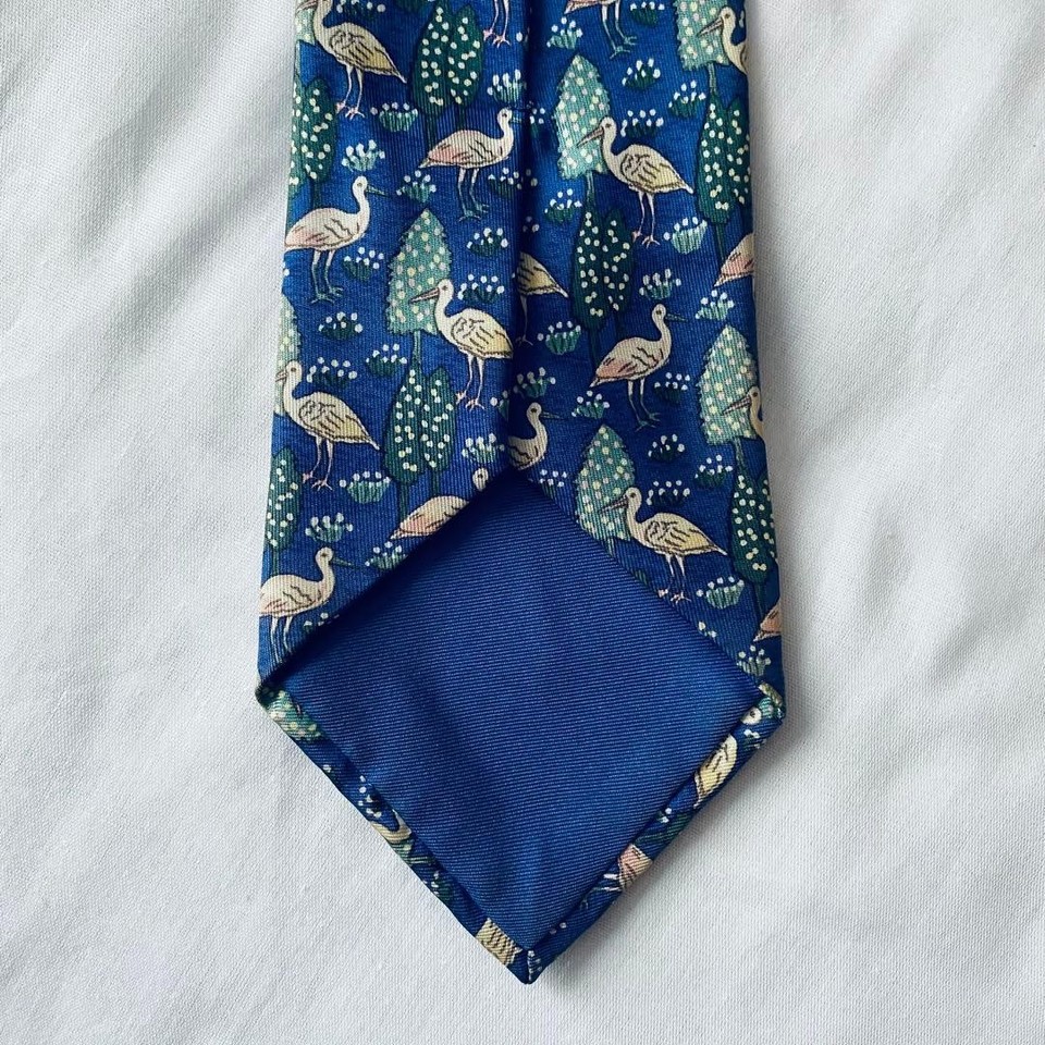 Hermes Silk Tie, Bird Pattern, Business Tie, High-end Tie, Excellent ...