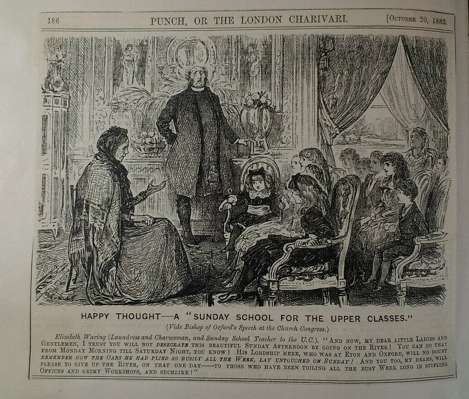 1883 Antique Illustration Print Original Rare VHTF Punch Mag Fashion ...