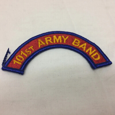 Vintage Military Patch 101st Army Band Arc Tab Insignia Color Variant ...