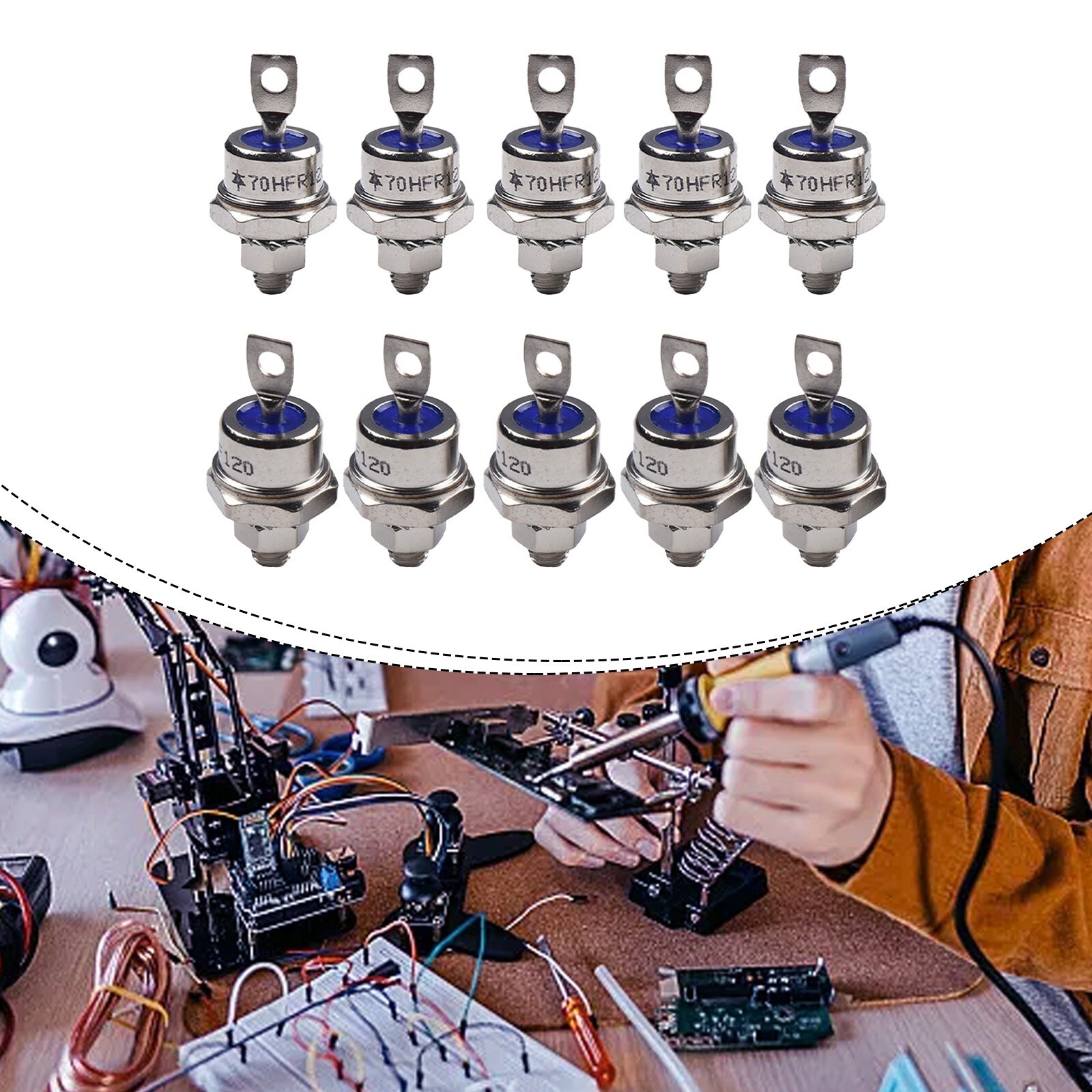 Heavy Duty 10X Spiral Rectifier Diodes for Battery Charging and Motor ...