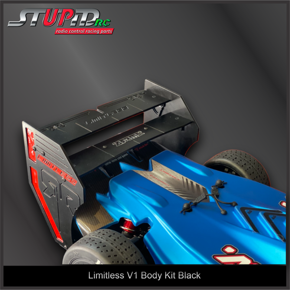 Arrma Limitless V1/V2 Front, Side And Adjustable Wing Kit Black ...