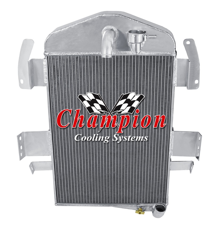 Rel Champion 3 Row All Aluminum Radiator W/ 14" Fan for 1934 Chevrolet ...