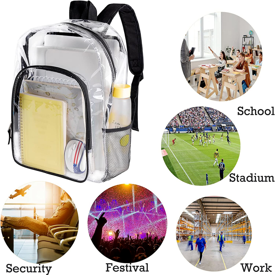 Transparent Mochilas Student Bagpack Clear Backpack Kids Rucksack See ...