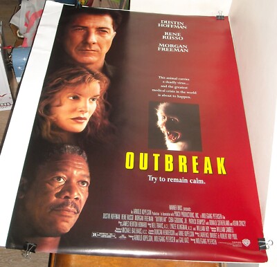 ROLLED 1995 OUTBREAK DOUBLE SIDED MOVIE POSTER DUSTIN HOFFMAN RENE ...