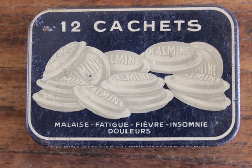 Ancienne boîte médicale KALMINE, 12 cachets, bleu, Années 30 | eBay