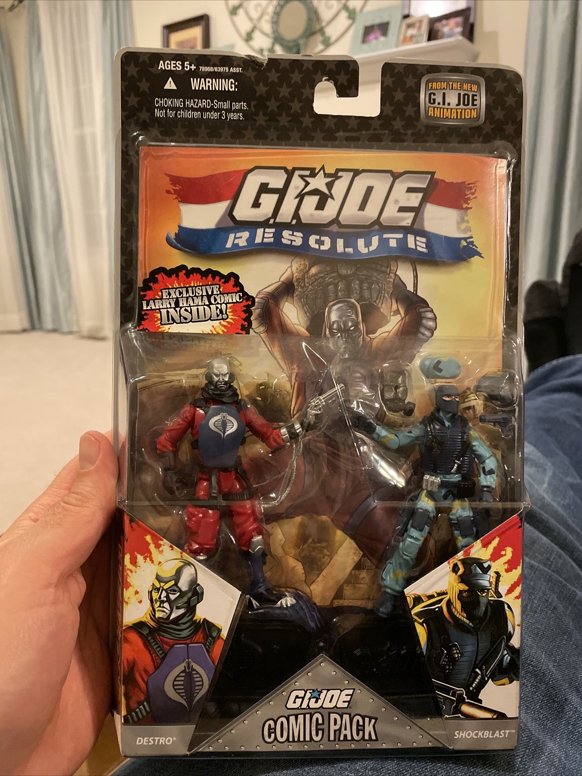 G.I. Joe Resolute Destro Shockblast GI Joe Action Figure Comic Pack 2 ...