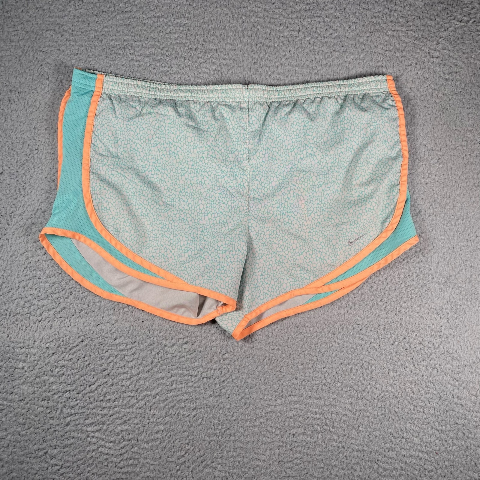 Nike Shorts Womens Medium Dri Fit Cyan Coral Drawstring Booty Short ...