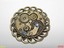 steampunk brooch badge bronze mechanical clockwork cogs gearwheels ...