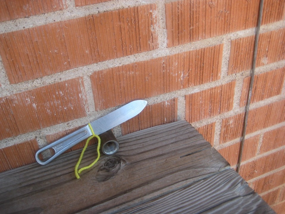 1944 Vtg 3 1/2" Blade US MILITARY *** LF&C Mess Knife Cast Aluminum ...