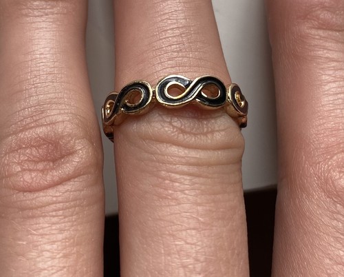 Gold And Black Metal Infinity Symbol Ring Sz 13 | eBay